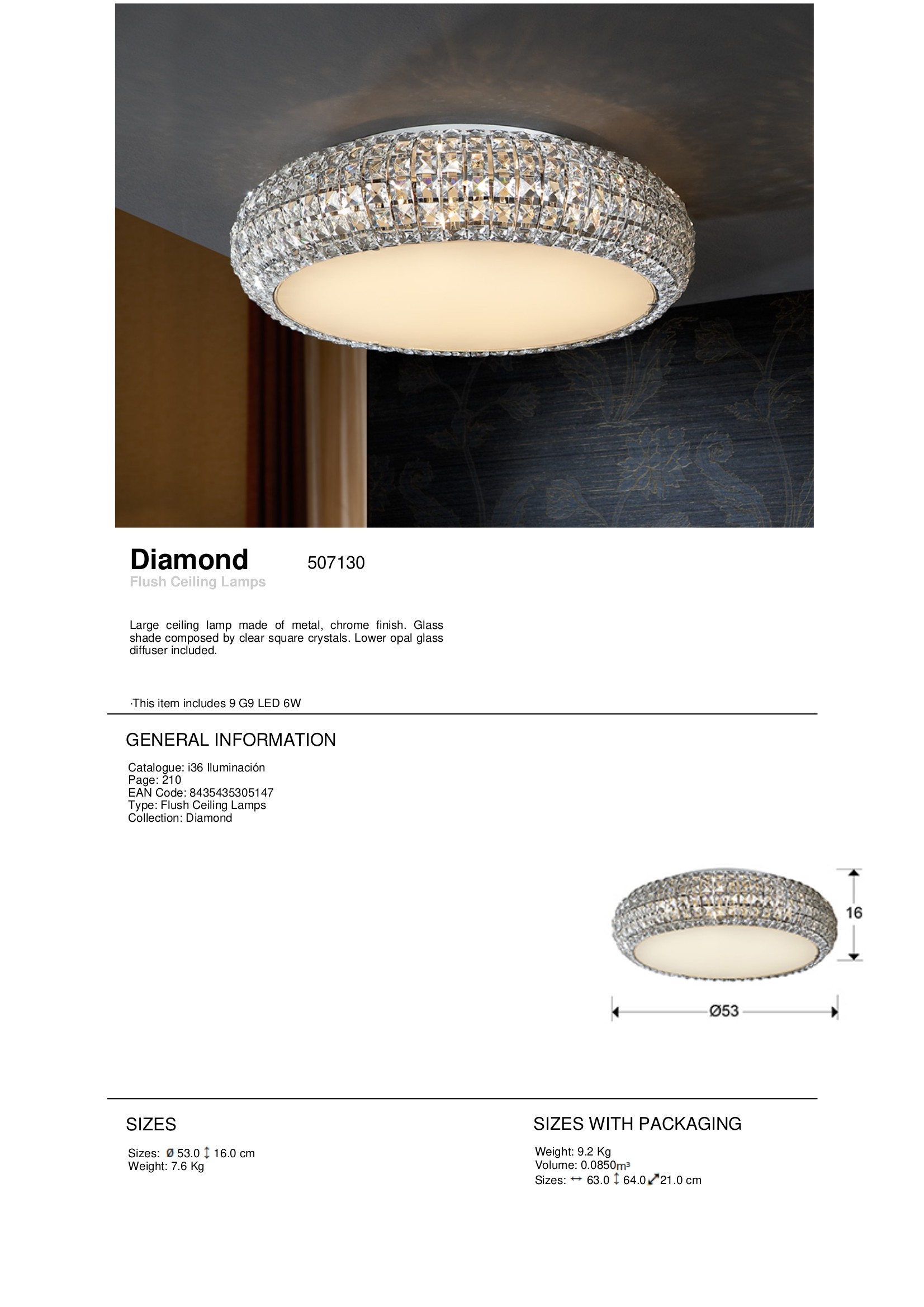 Schuller 507130 Diamond large ceiling | Магазини ОРИОН